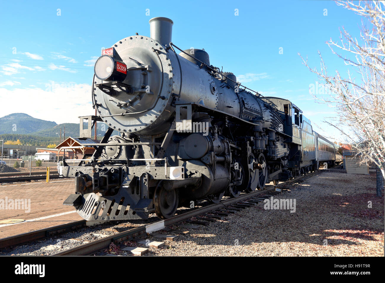 Williams Arizona train locomotive railroad Stock Photo - Alamy