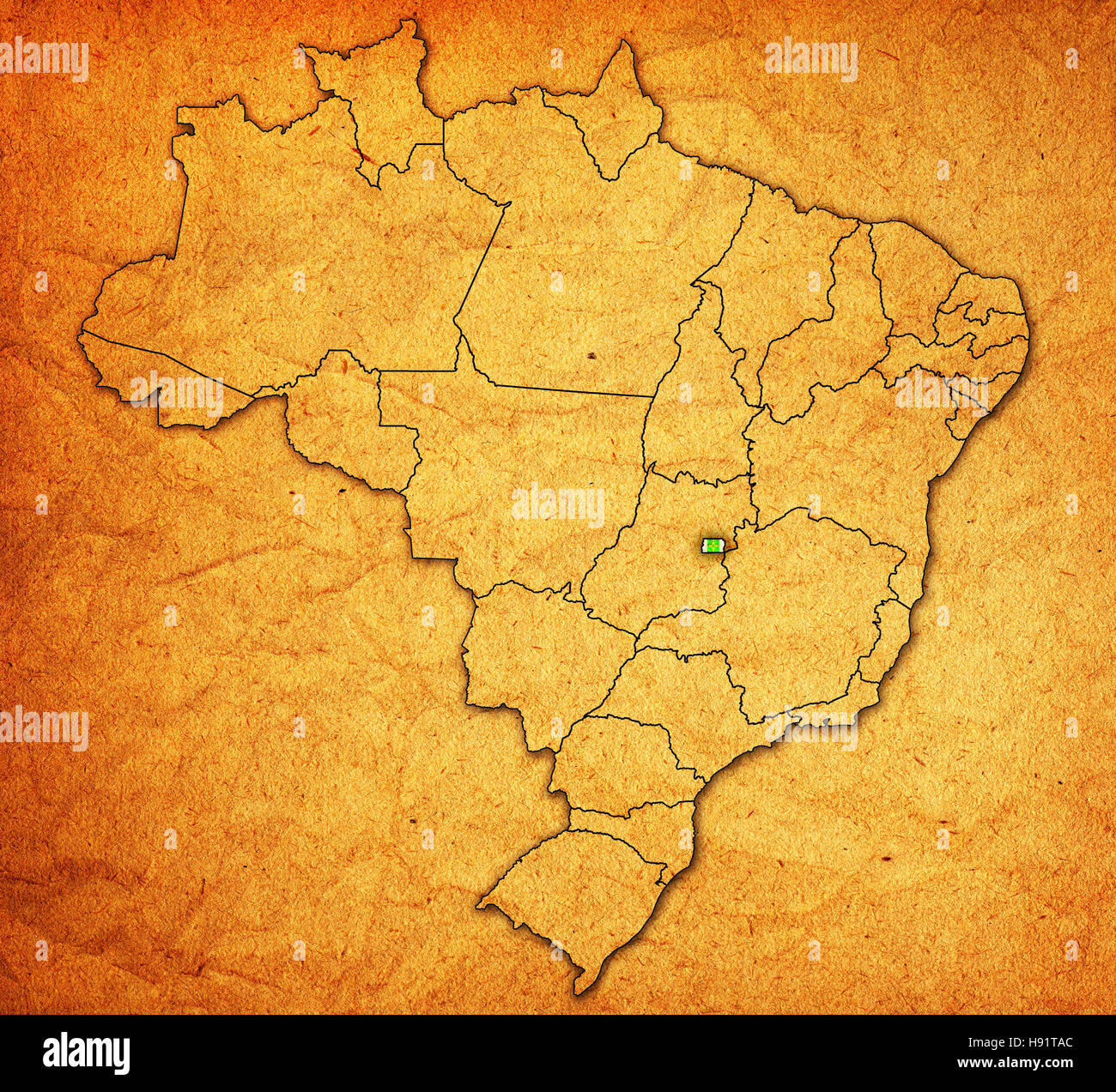 distrito federal on admistration map of brazil with flags Stock Photo ...