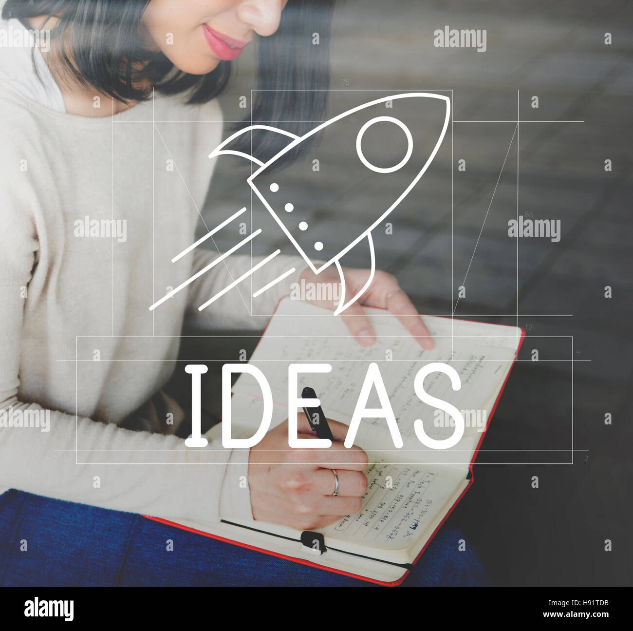 Goals Ideas Mission Spaceship Concept Stock Photo - Alamy