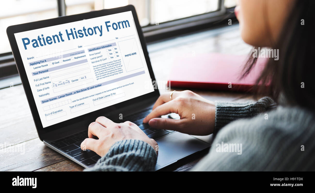 Patient Information Form Analysis Record Medical Concept Stock Photo ...