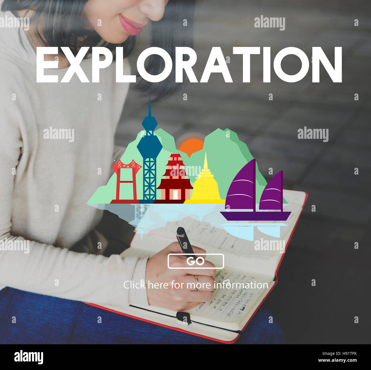 Exploration Adventure Destination Experience Concept Stock Photo - Alamy