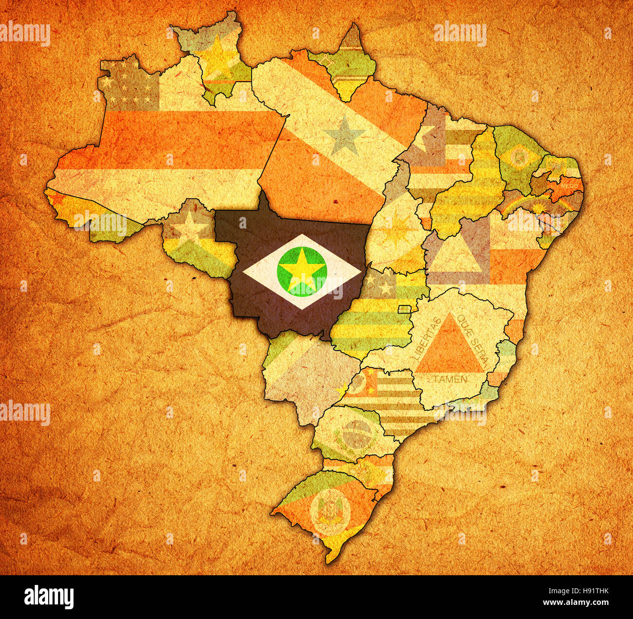 Mato grosso map hi-res stock photography and images - Alamy