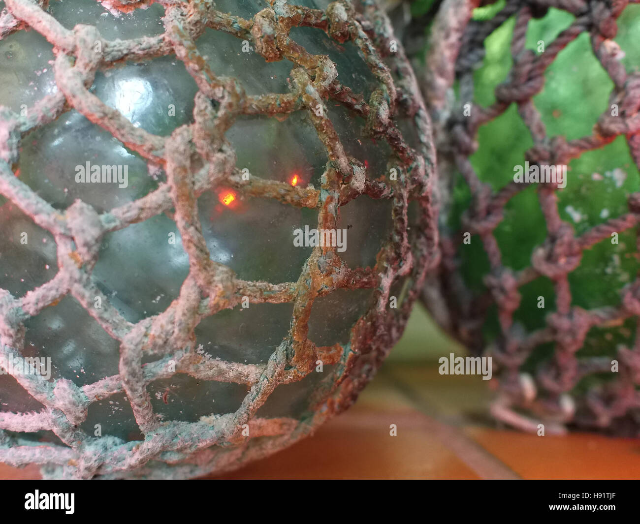 Japanese glass fishing ball Stock Photo - Alamy