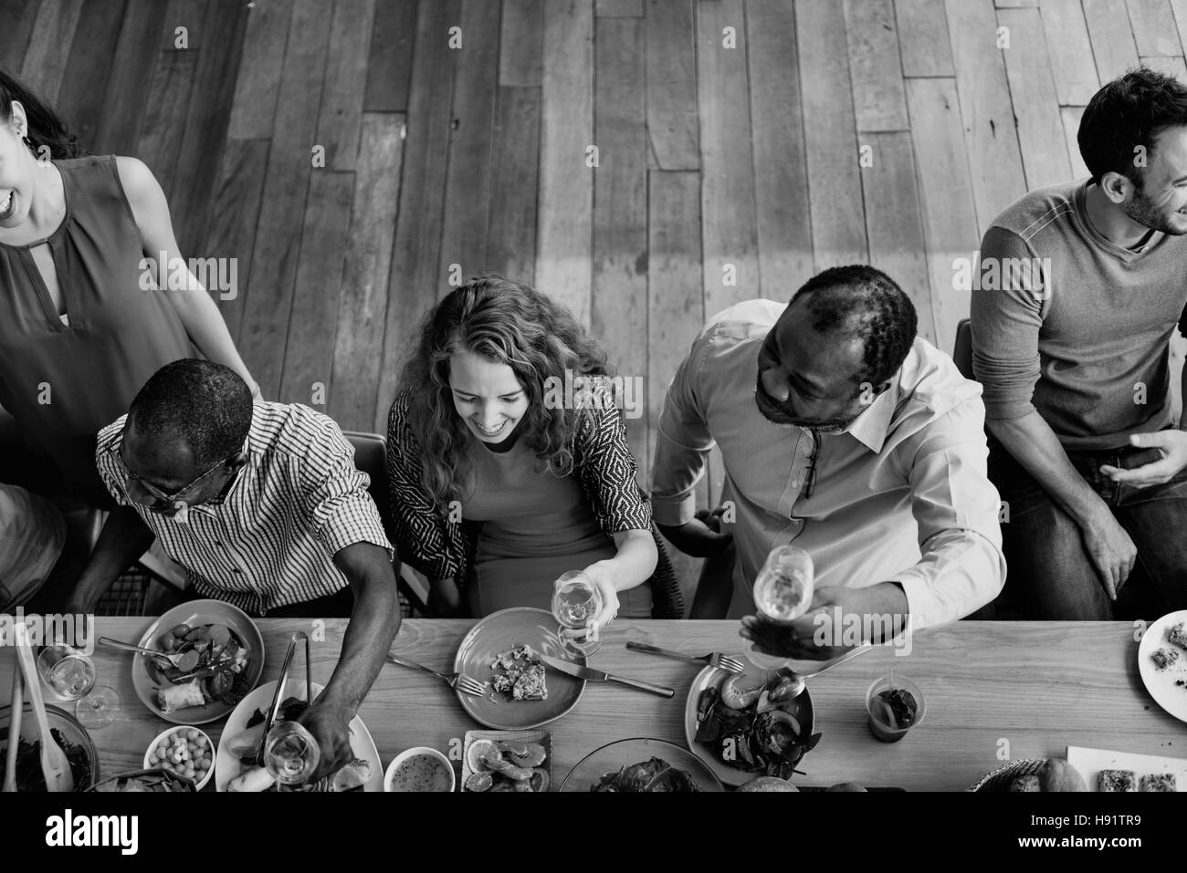 Food Festive Restaurant Party Unity Concept Stock Photo - Alamy