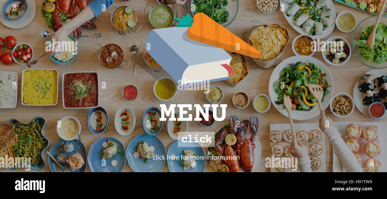 Menu Cooking Meal Ingredients Preparing Concept Stock Photo - Alamy