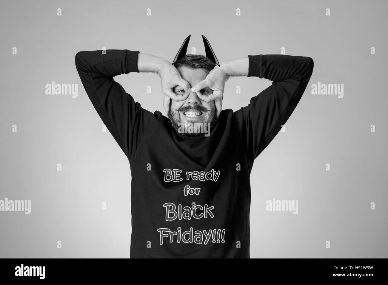 Black friday man Black and White Stock Photos & Images - Alamy