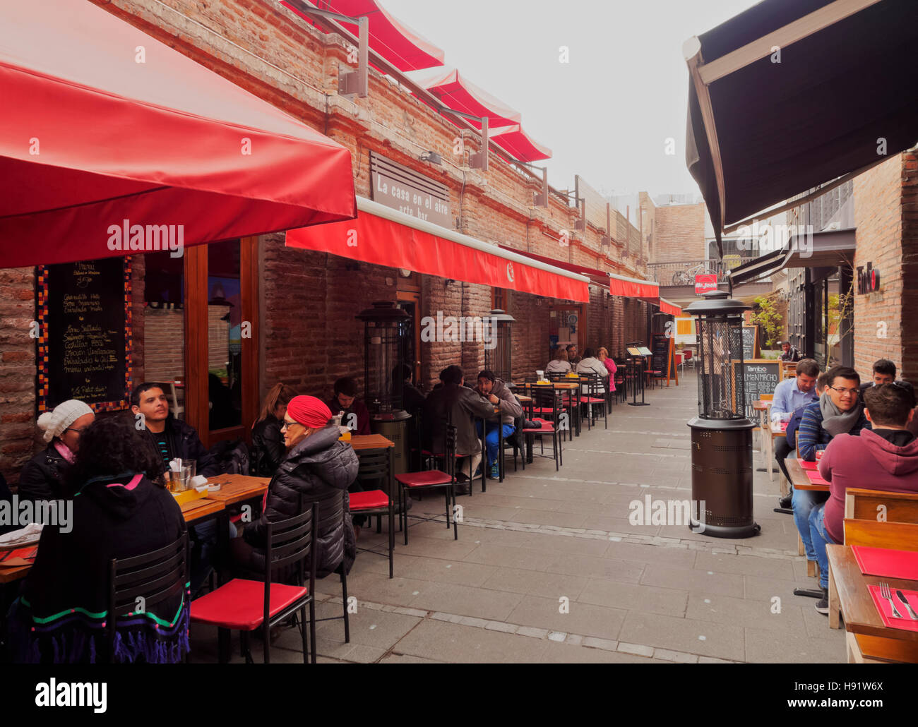 Chile, Santiago, Barrio Bellavista, View of the Patio Bellavista Stock ...
