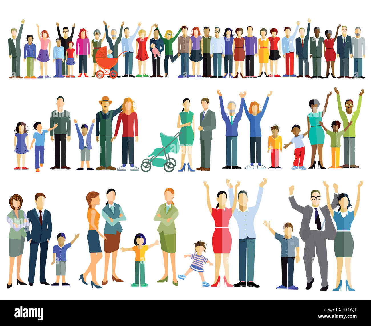 Crowd people and groups Stock Photo - Alamy