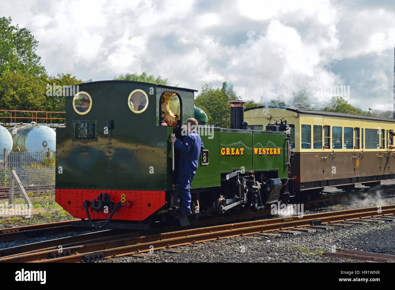 Steam locomotive at the Vale of Rheidol Railway, Aberystwyth ...