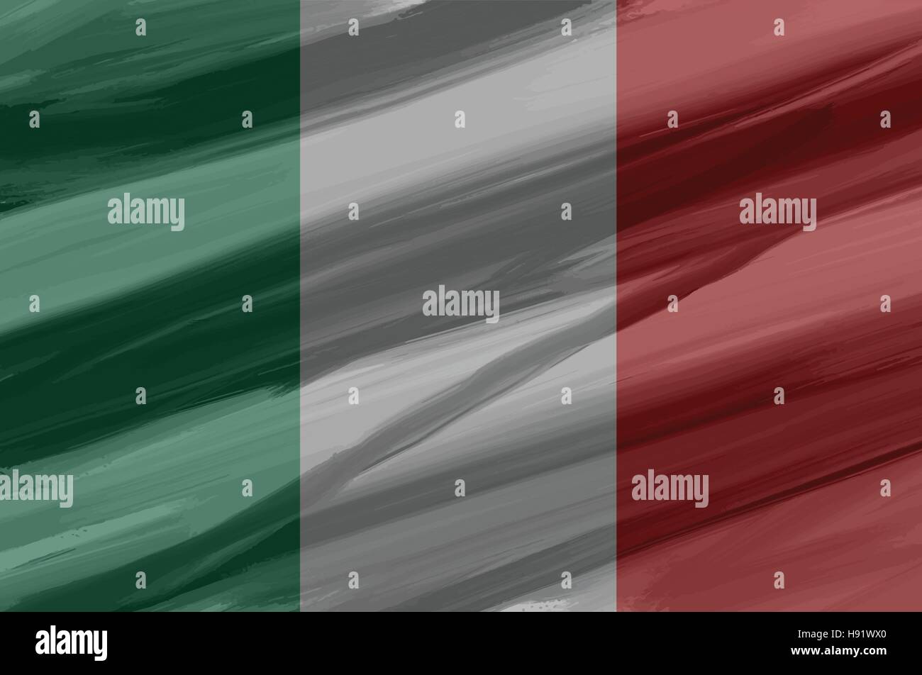 Italy painted / drawn vector flag. Dramatic, unusual look. Vector file ...