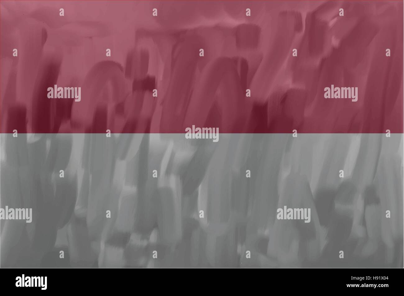 Monaco painted / drawn vector flag. Dramatic, unusual look. Vector file ...