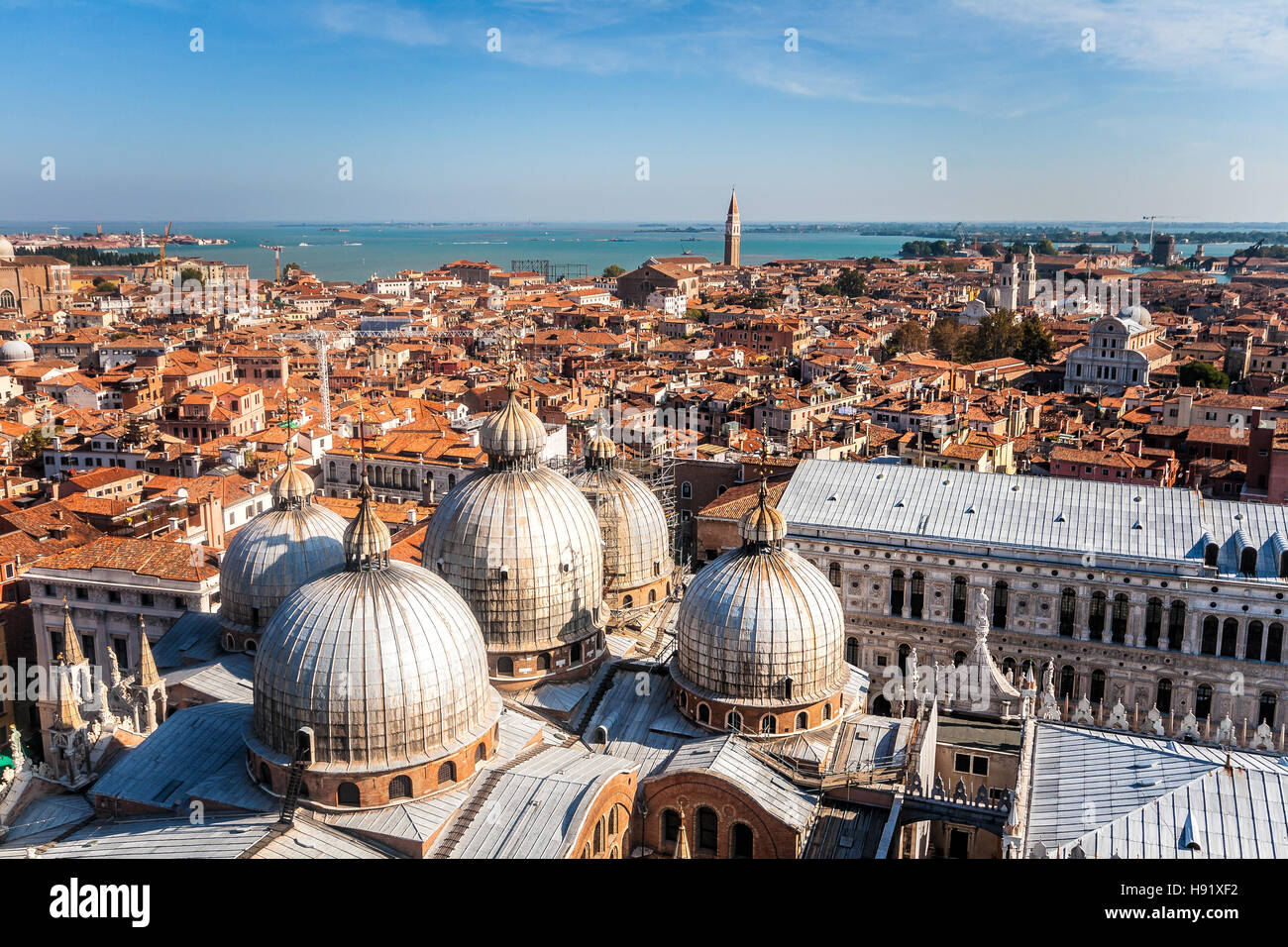 View of Venice rooftops from St Mark's Campanile Stock Photo - Alamy