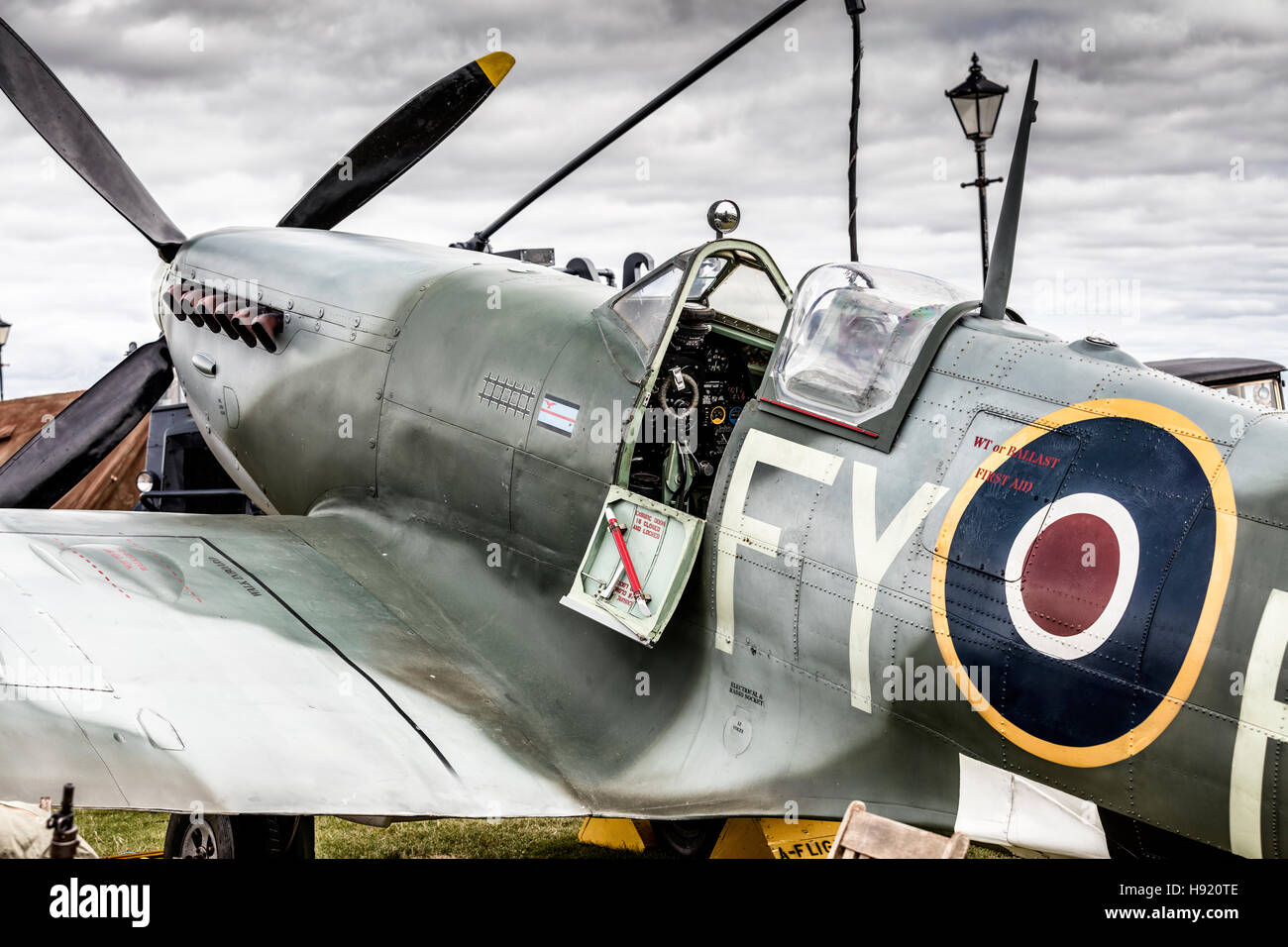 Supermarine Spitfire on Lytham green Stock Photo - Alamy