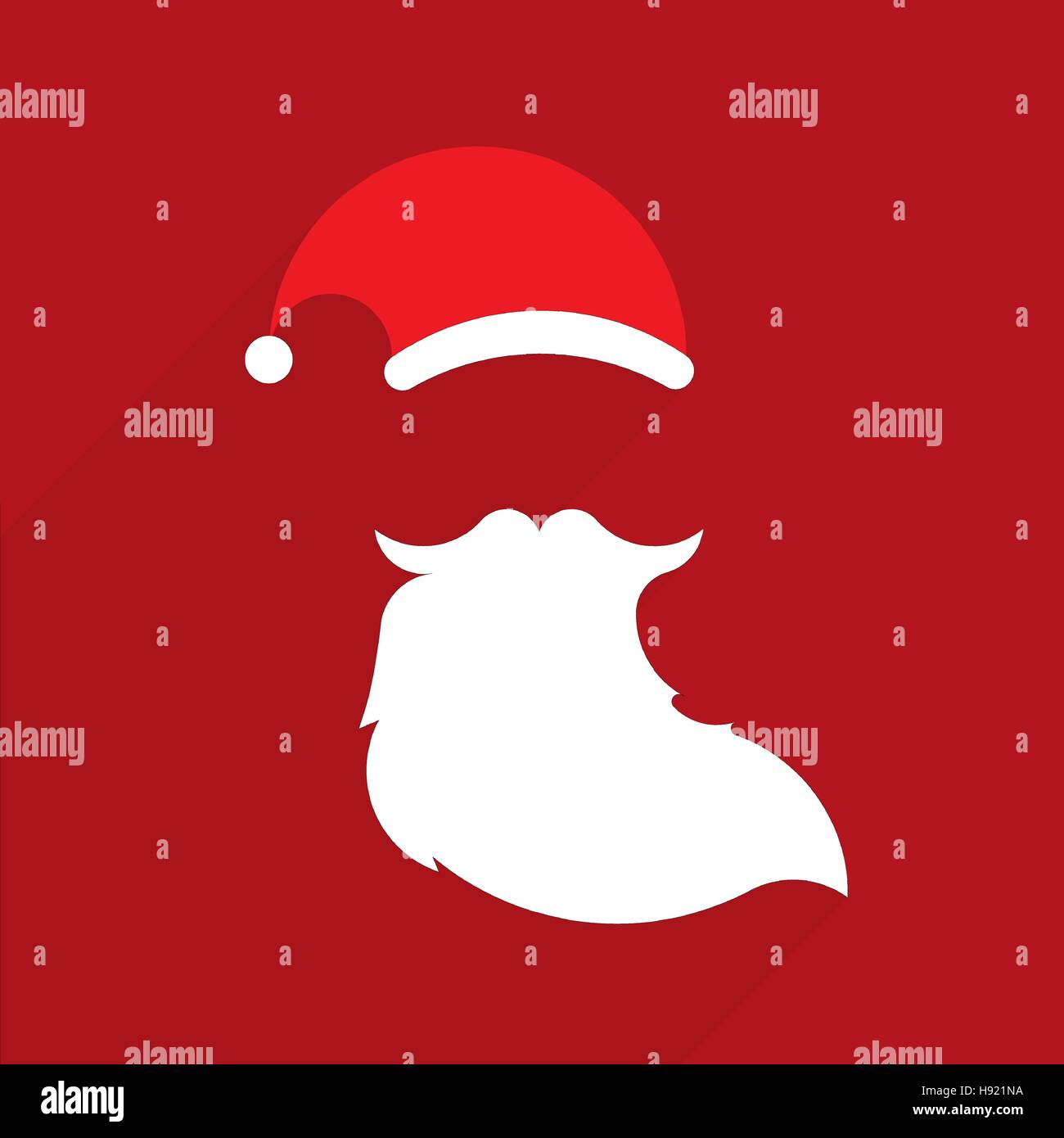Cartoon Santa on red background. Vector illustration Stock Vector Image ...