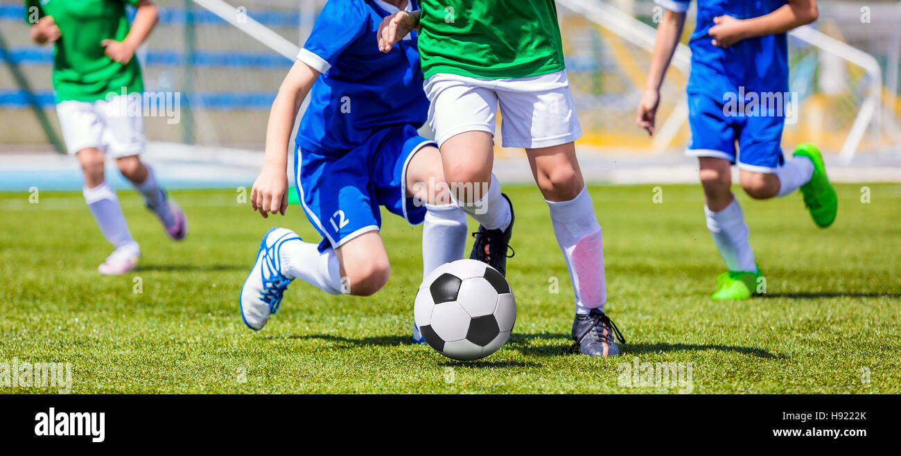 Running Soccer Football Players. Footballers Kicking Football Match ...