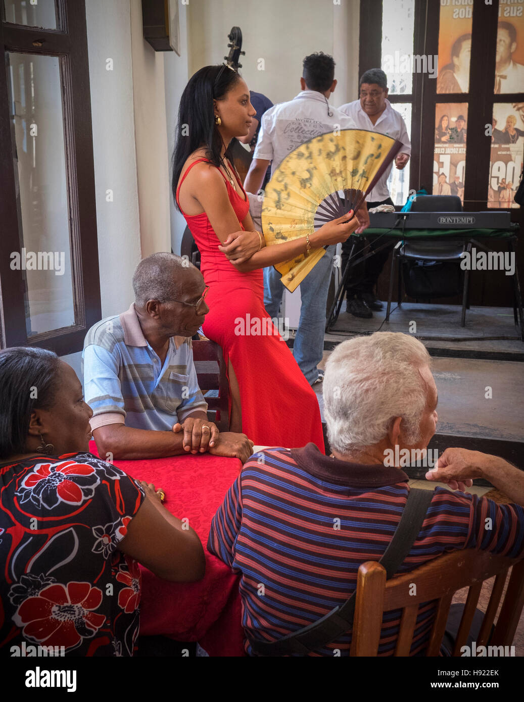 Havana, Cuba: Salsa band and dancers at the Cafe Taberna (Cafe Beny ...