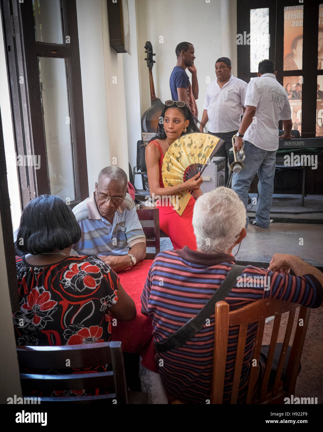 Havana, Cuba: Salsa band and dancers at the Cafe Taberna (Cafe Beny ...