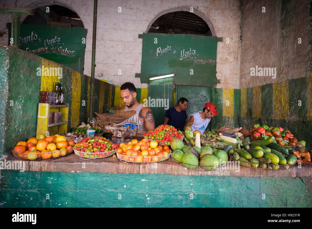 Havana, Cuba: Street vendors and market in the Regla neighborhood of ...