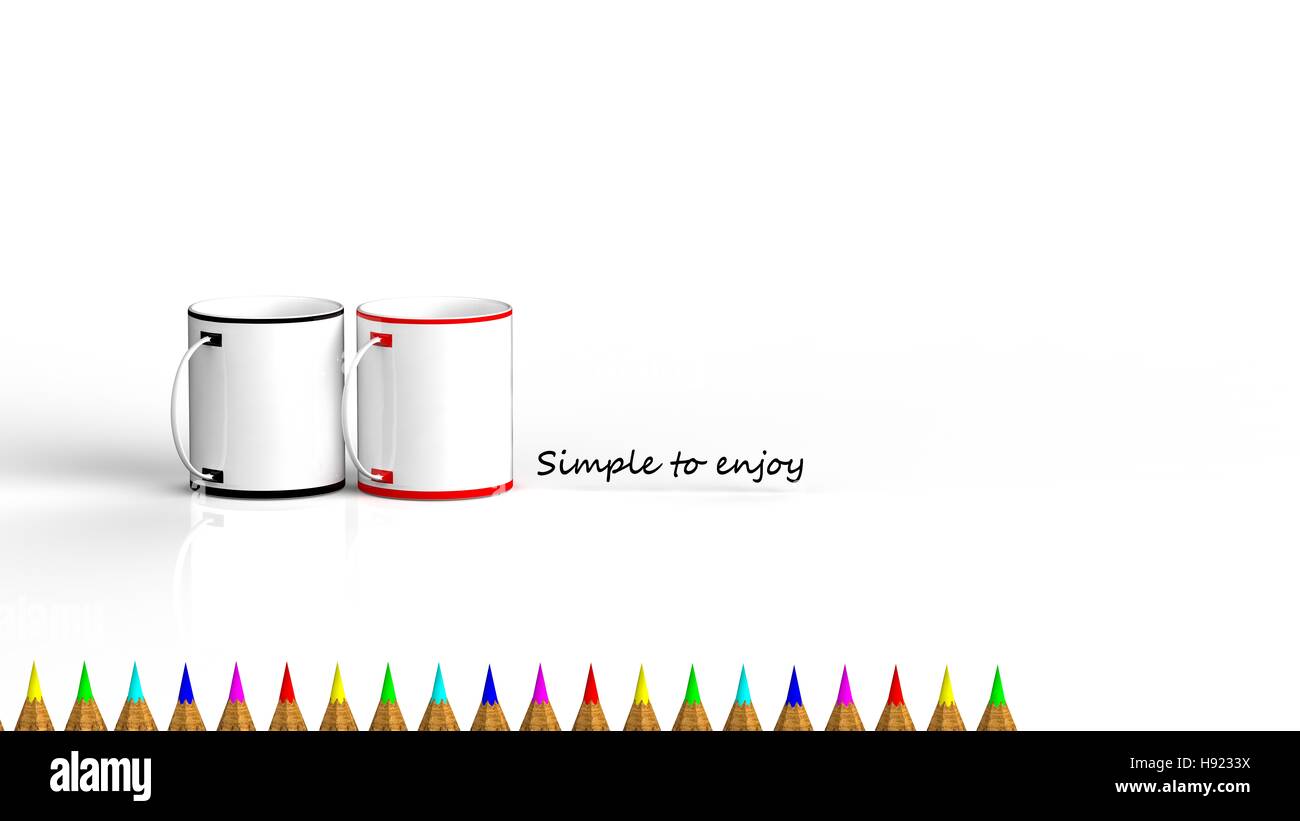 The 3d rendering cup with nice background color Stock Photo - Alamy