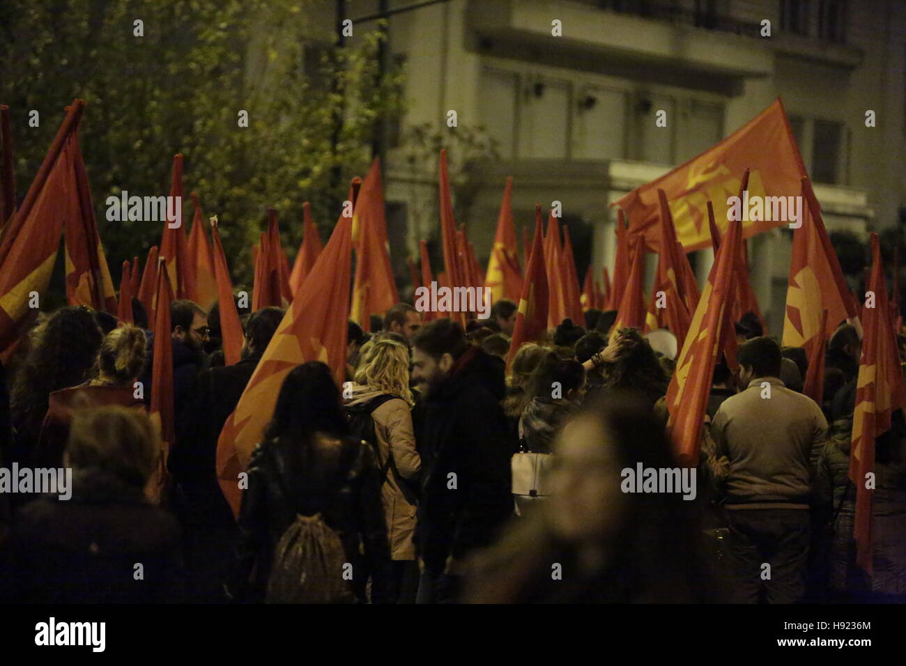Athens, Greece. 17th Nov, 2016. KKE (Communist Party of Greece ...