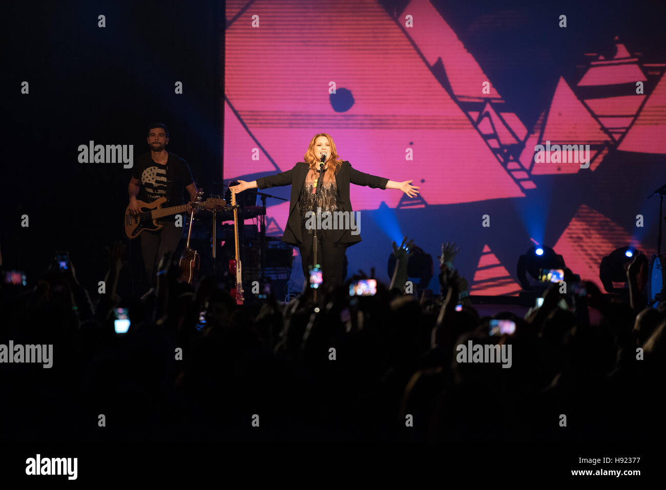 Napoli, Italy. 17th Nov, 2016. Noemi, italian singer, performs at Casa ...