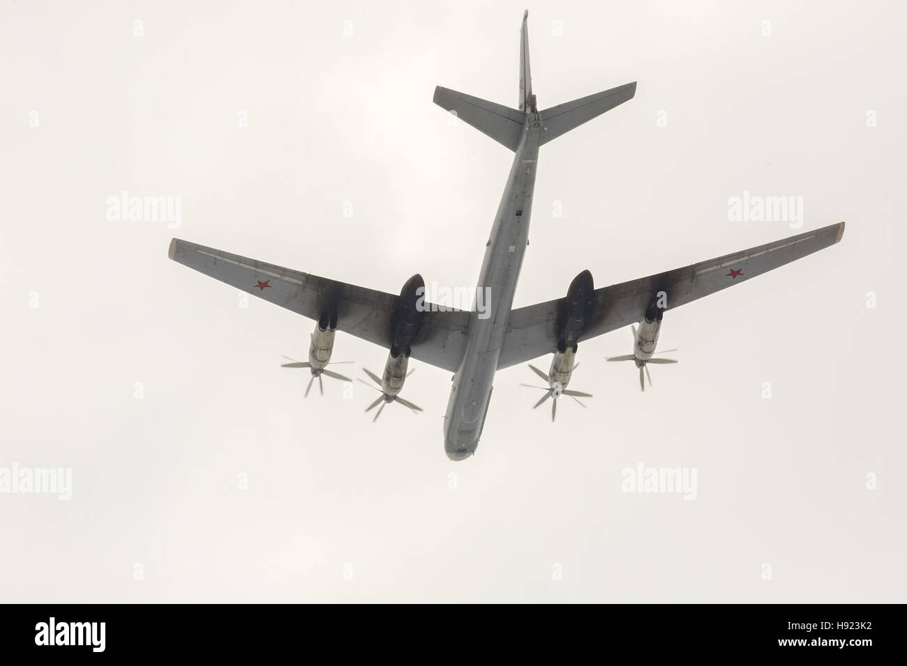 Plane Tupolev Tu-95 participant Airshow Stock Photo - Alamy