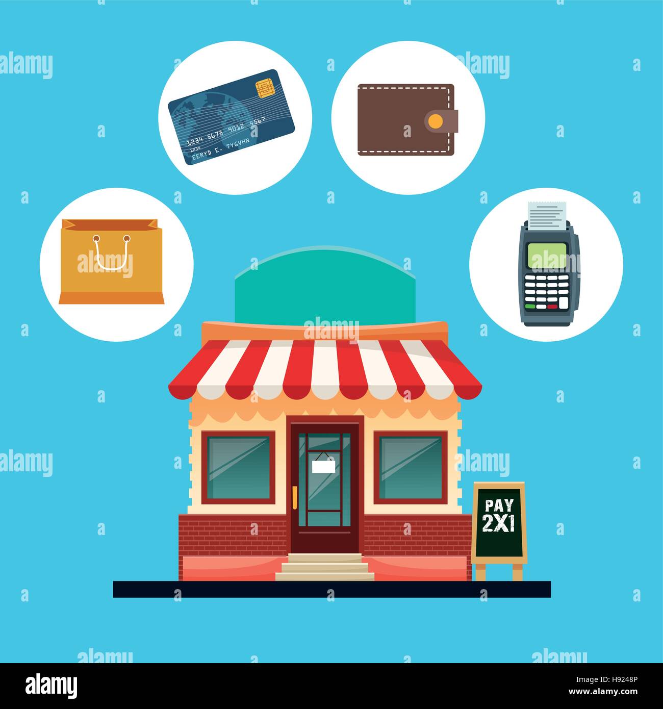 Store and shopping icon set design Stock Vector Image & Art - Alamy