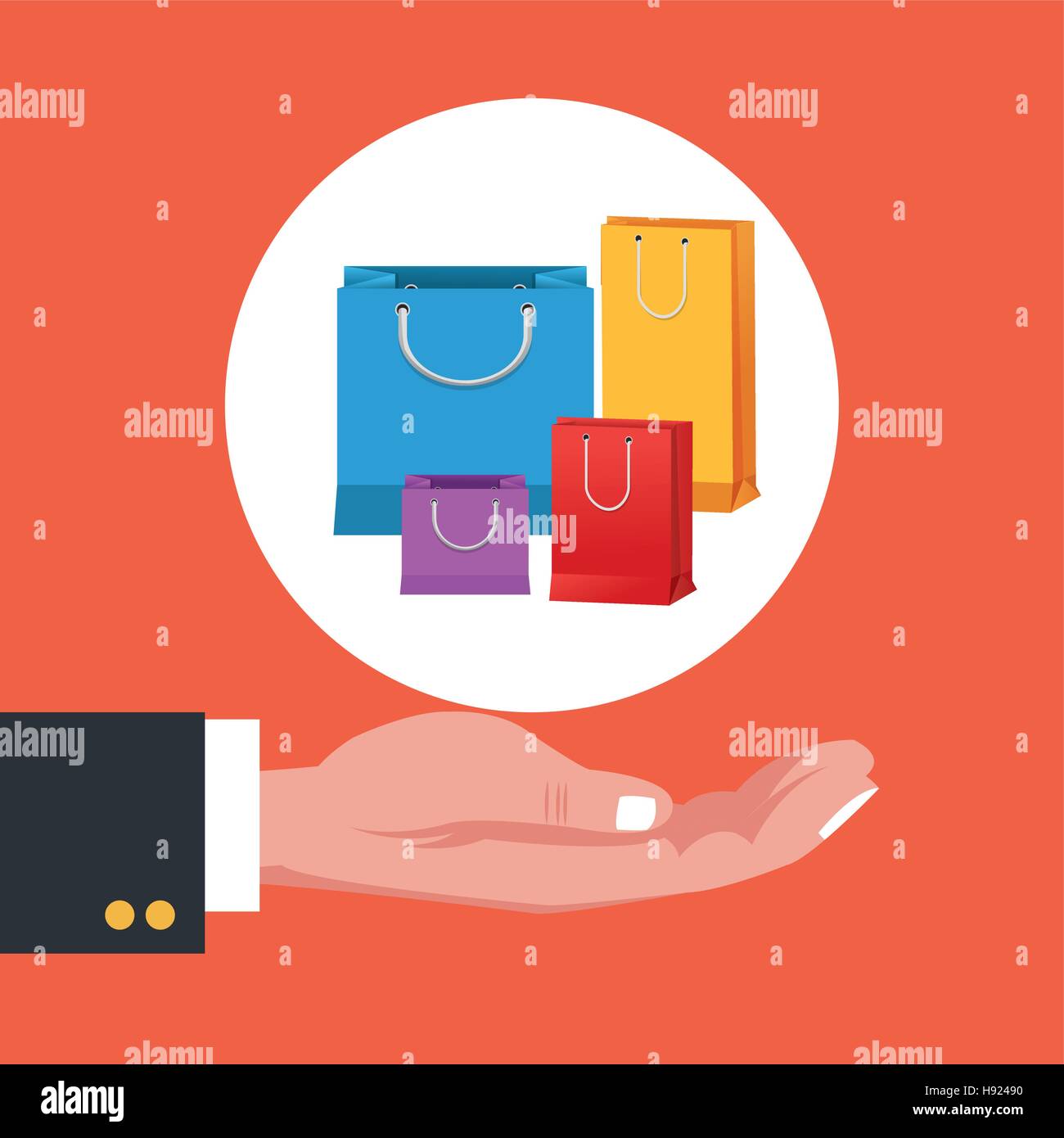Bags hand and shopping design Stock Vector Image & Art - Alamy