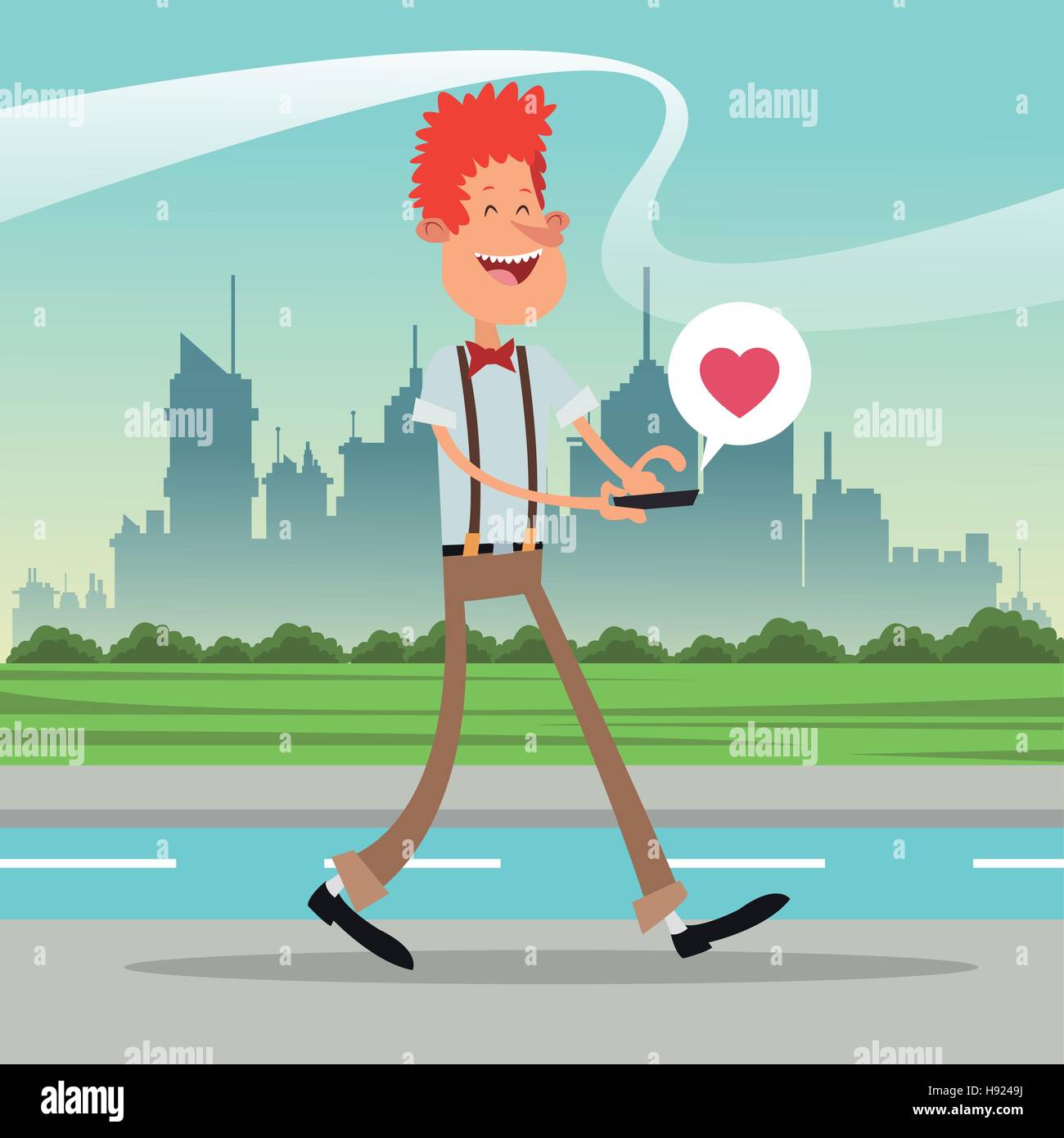 Cartoon and mobile lifestyle design Stock Vector Image & Art - Alamy