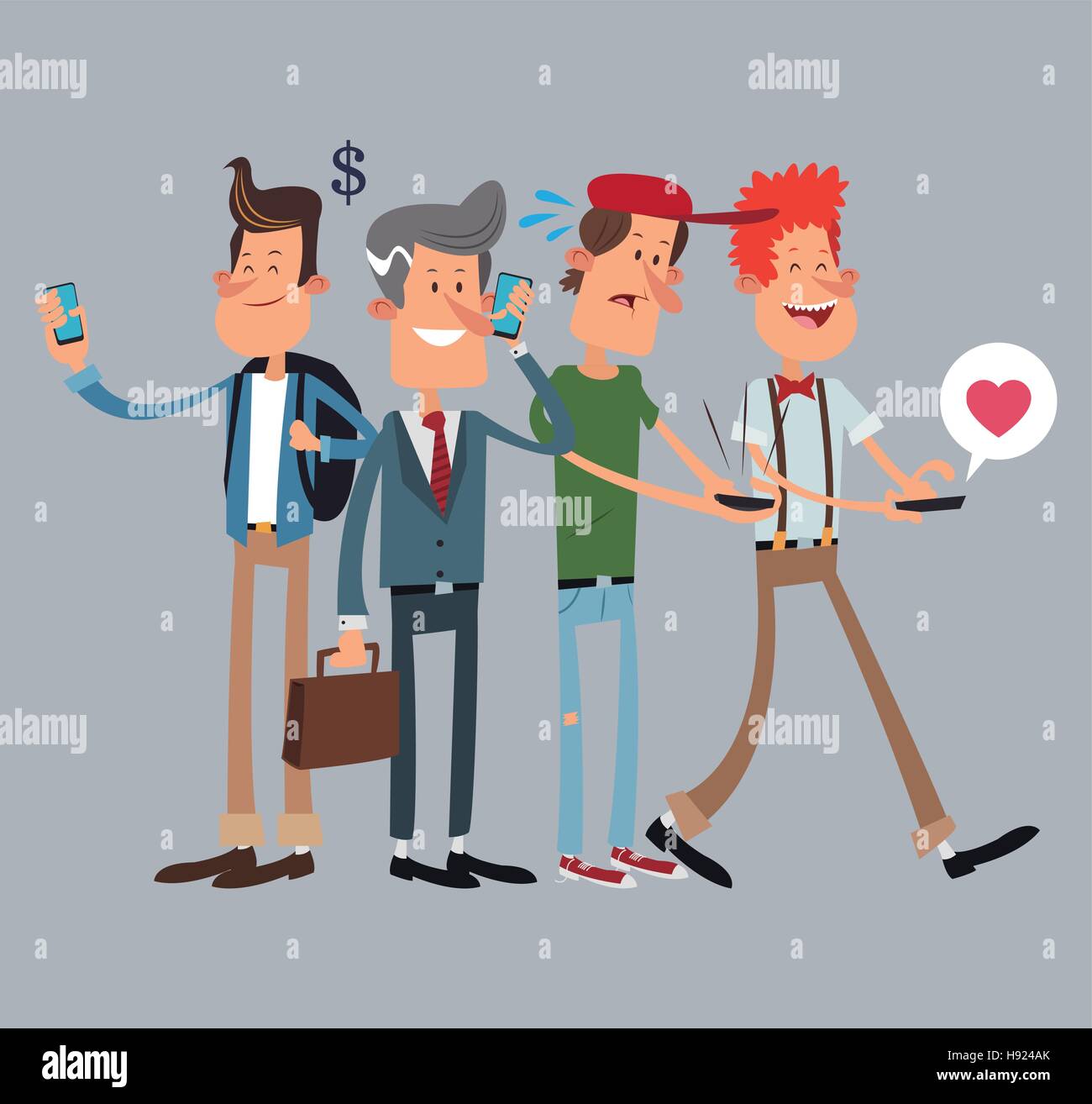 Cartoon and mobile lifestyle design Stock Vector Image & Art - Alamy