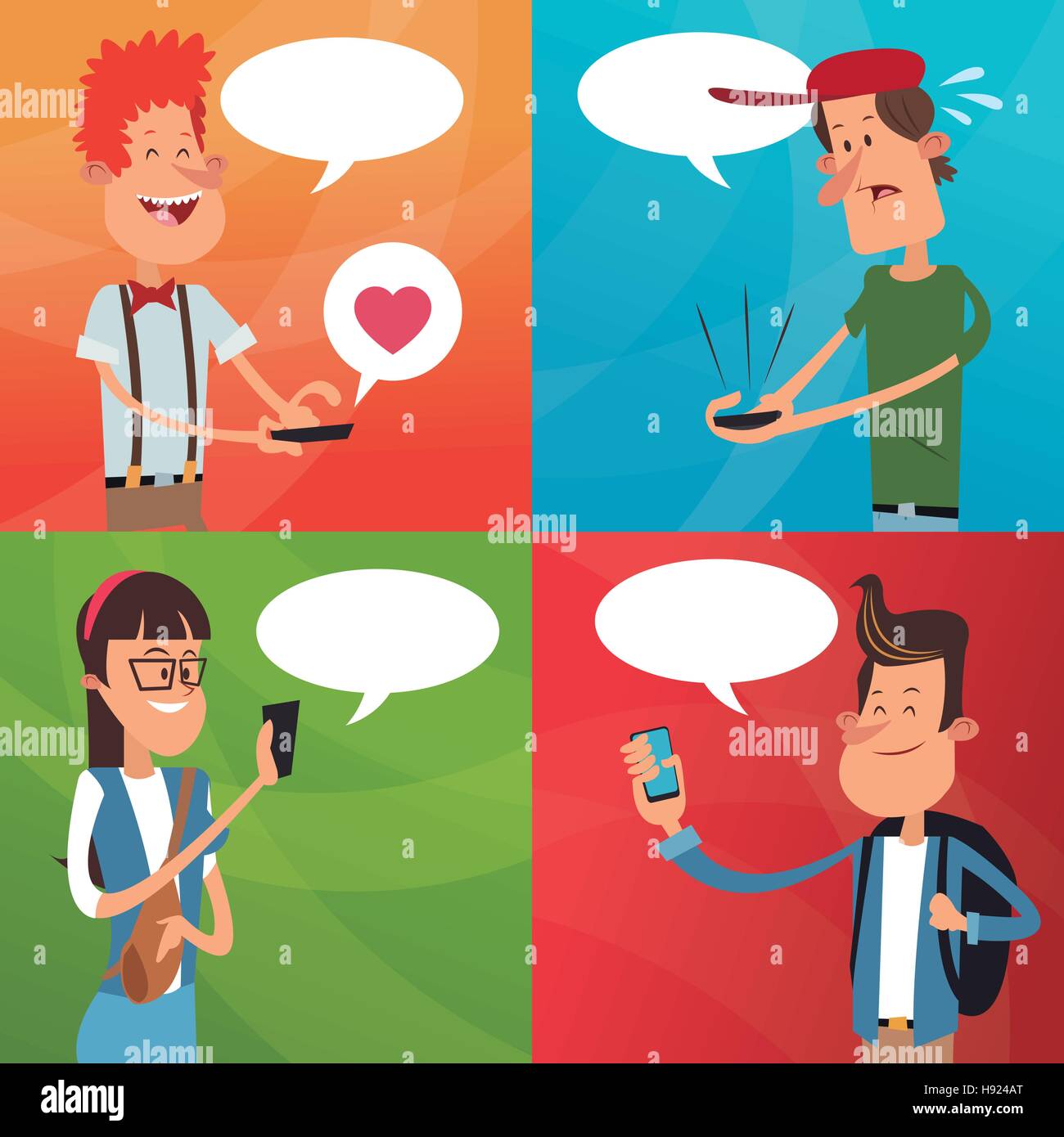 Cartoon and mobile lifestyle design Stock Vector Image & Art - Alamy