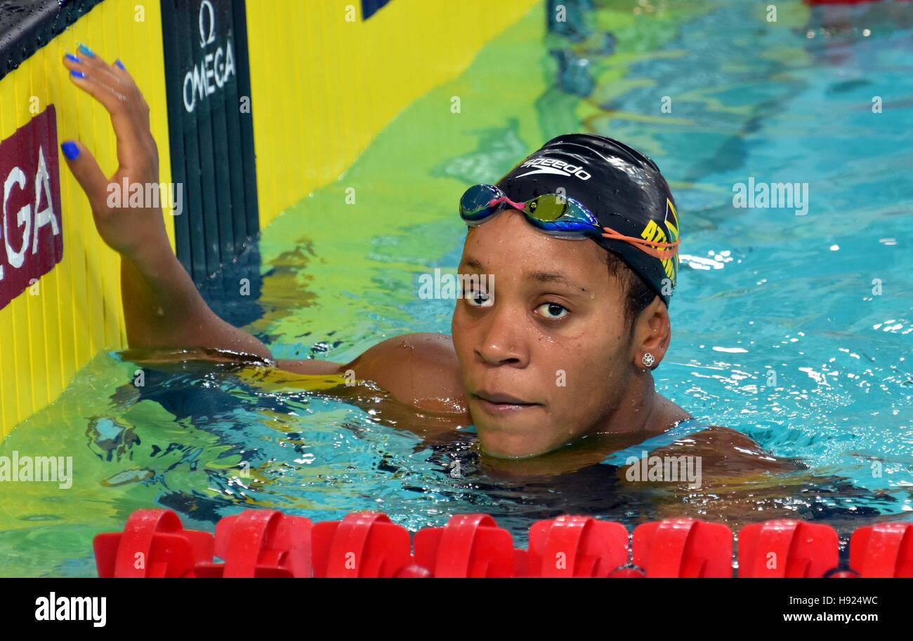 Hong Kong, China - Oct 29, 2016. Jamaican swimmer and olympian Alia ...