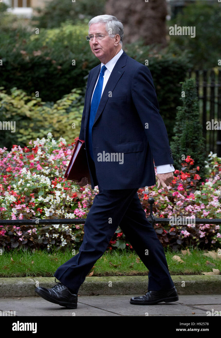 Defence Secretary Michael Fallon MP attends a cabinet meeting at ...