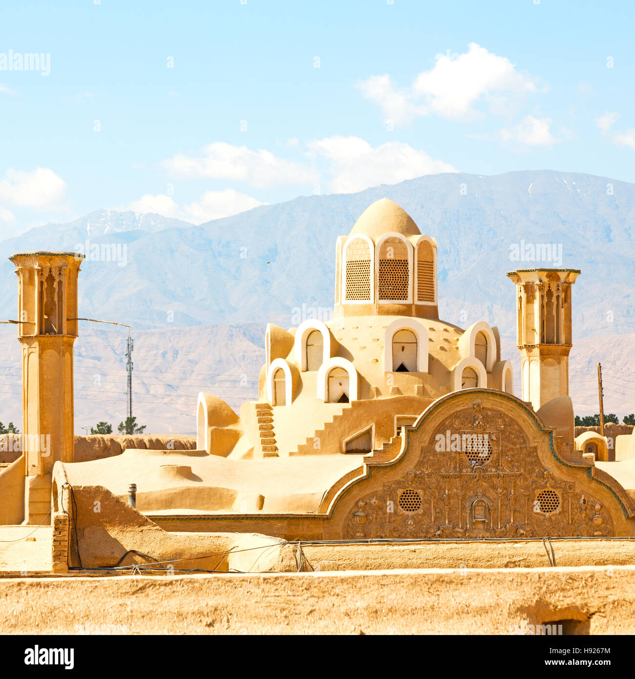 in iran the old building roof of the antique tradition bath Stock Photo ...