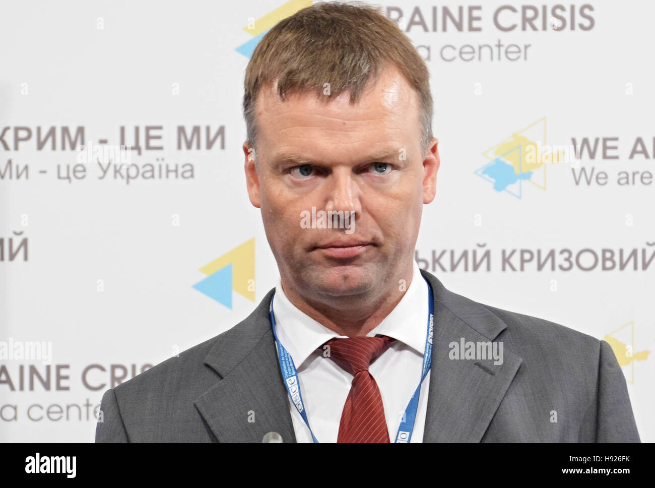 Kiev, Ukraine. 17th Nov, 2016. Alexander Hug, Deputy Chief Monitor of ...
