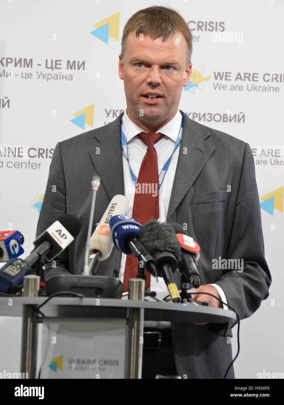 Kiev, Ukraine. 17th Nov, 2016. Alexander Hug, Deputy Chief Monitor of ...