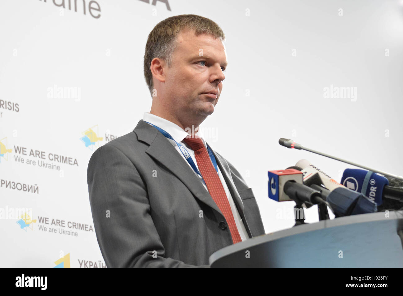 Kiev, Ukraine. 17th Nov, 2016. Alexander Hug, Deputy Chief Monitor of ...