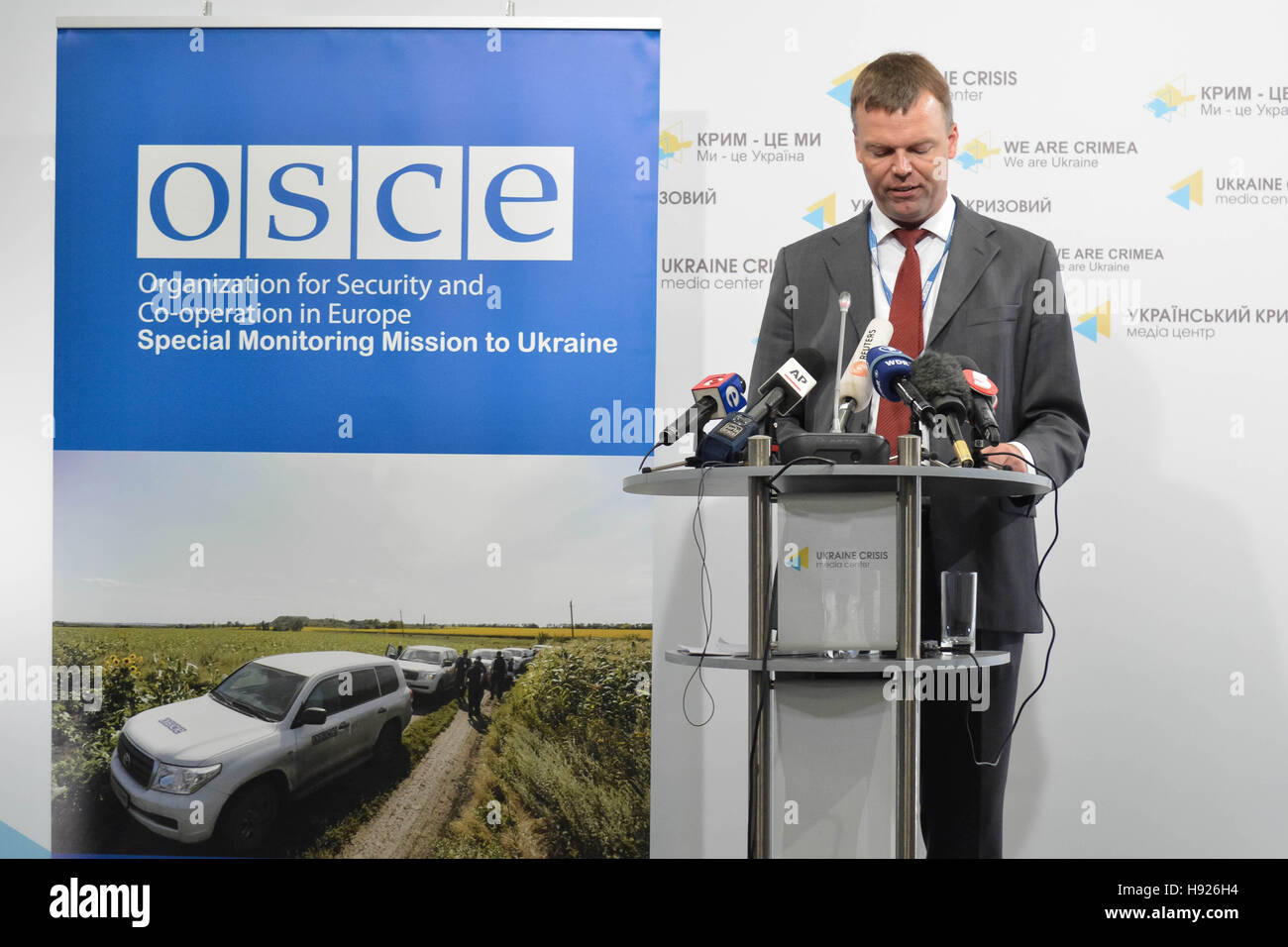 Kiev, Ukraine. 17th Nov, 2016. Alexander Hug, Deputy Chief Monitor of ...