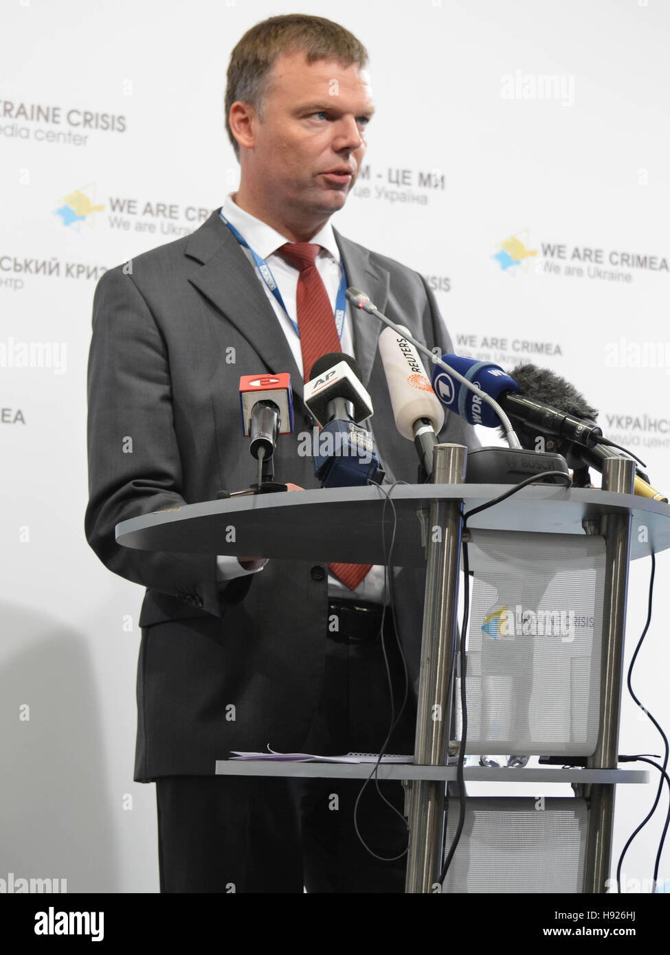 Kiev, Ukraine. 17th Nov, 2016. Alexander Hug, Deputy Chief Monitor of ...