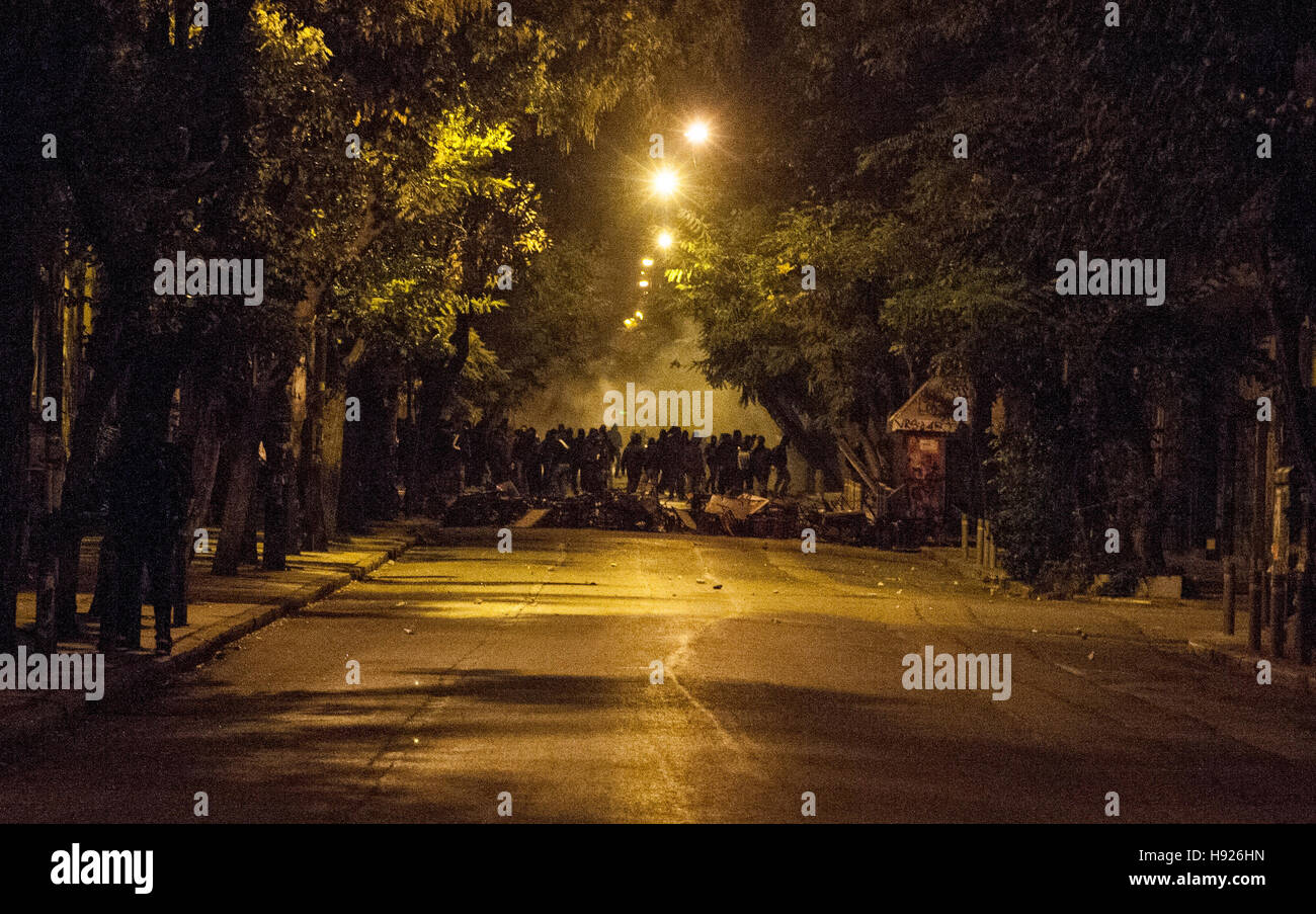 Athens, Greece. 17th Nov, 2016. Scuffles between riot police and anti ...