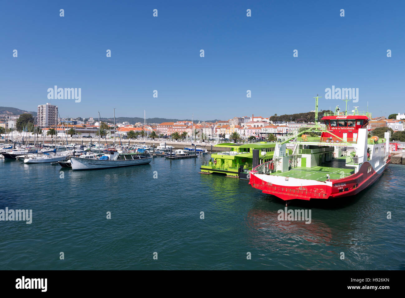 Ferry boat to Troia, Setubal Portugal Stock Photo - Alamy