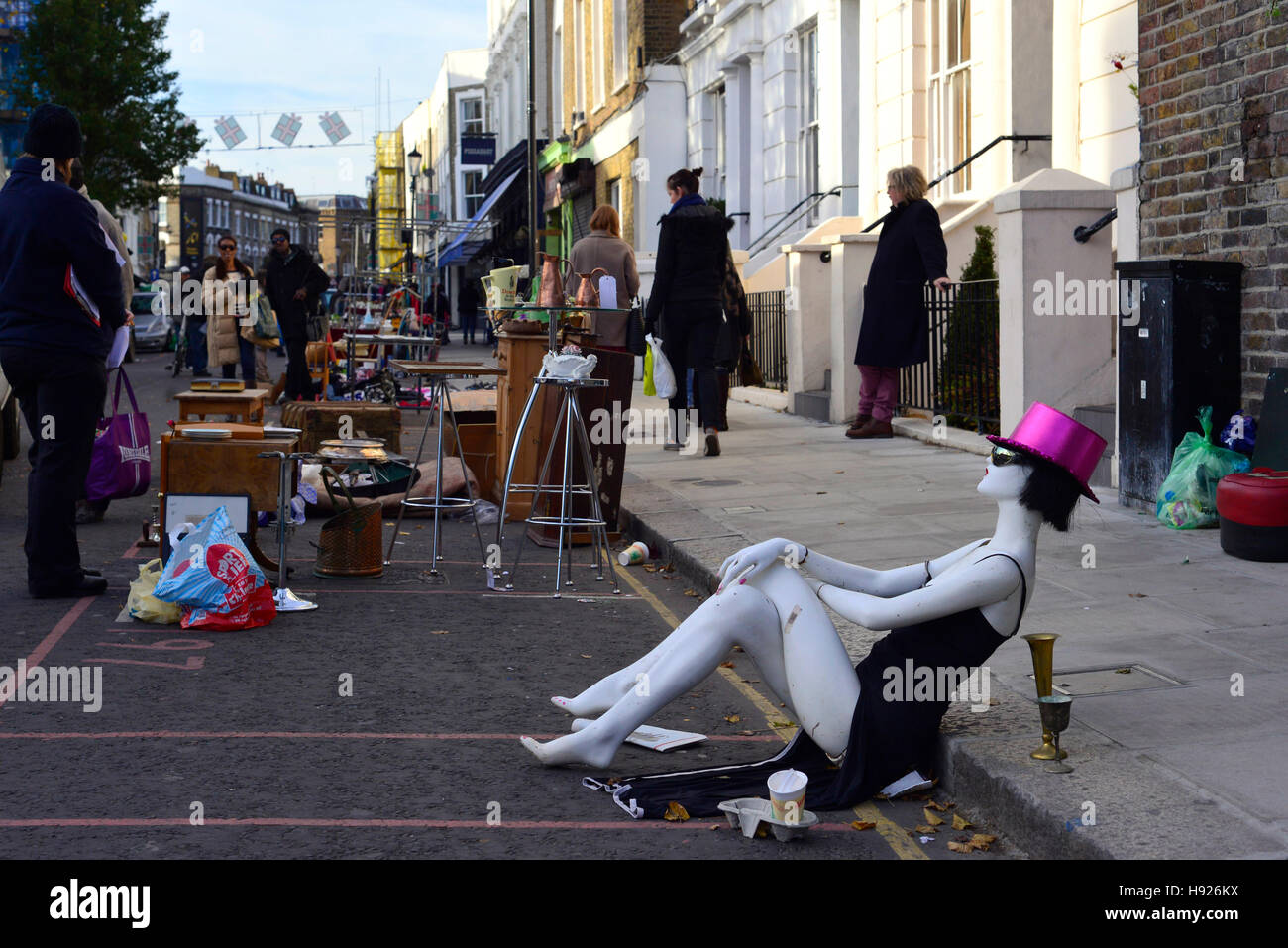 FAshion mannequin portobello road, London Stock Photo - Alamy