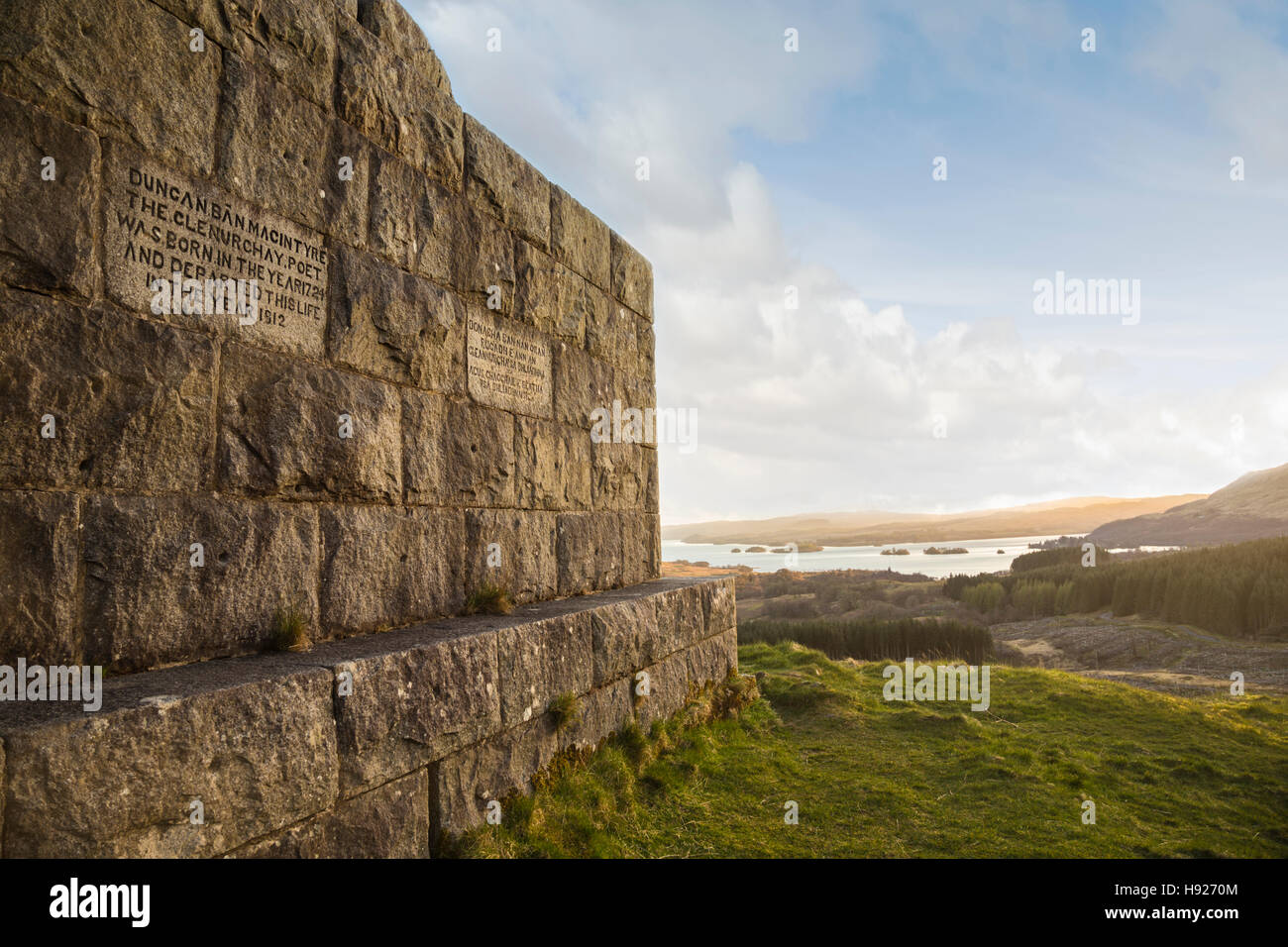 The Duncan Ban Macintyre monument Stock Photo - Alamy