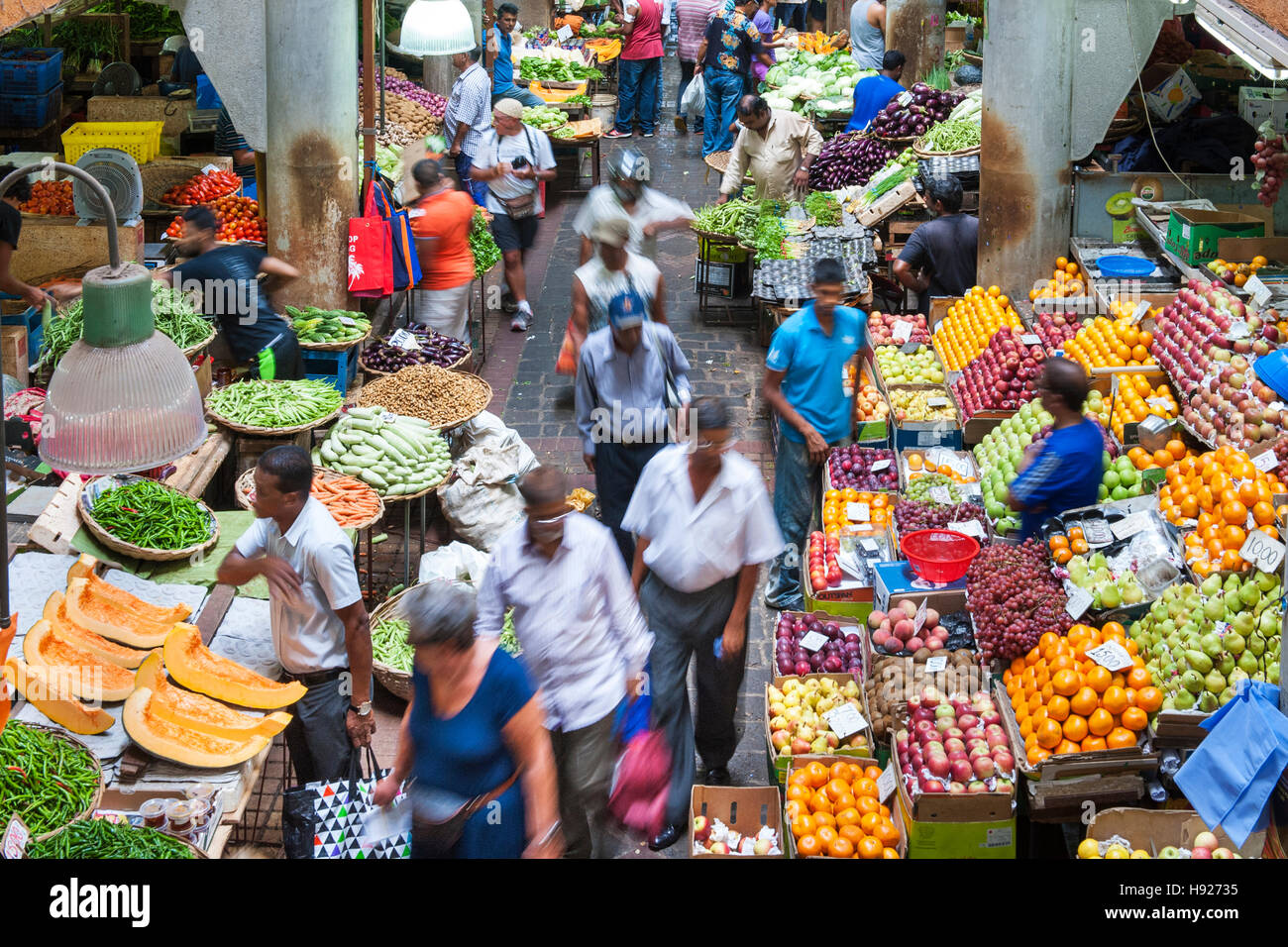 The market in Port Louis which is the capital of Mauritius Stock Photo ...