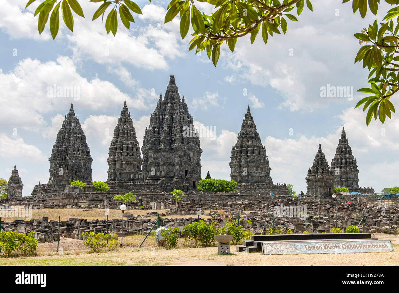 Prambanan a 9th century Hindu temple near Yogyakarta in central Java in ...