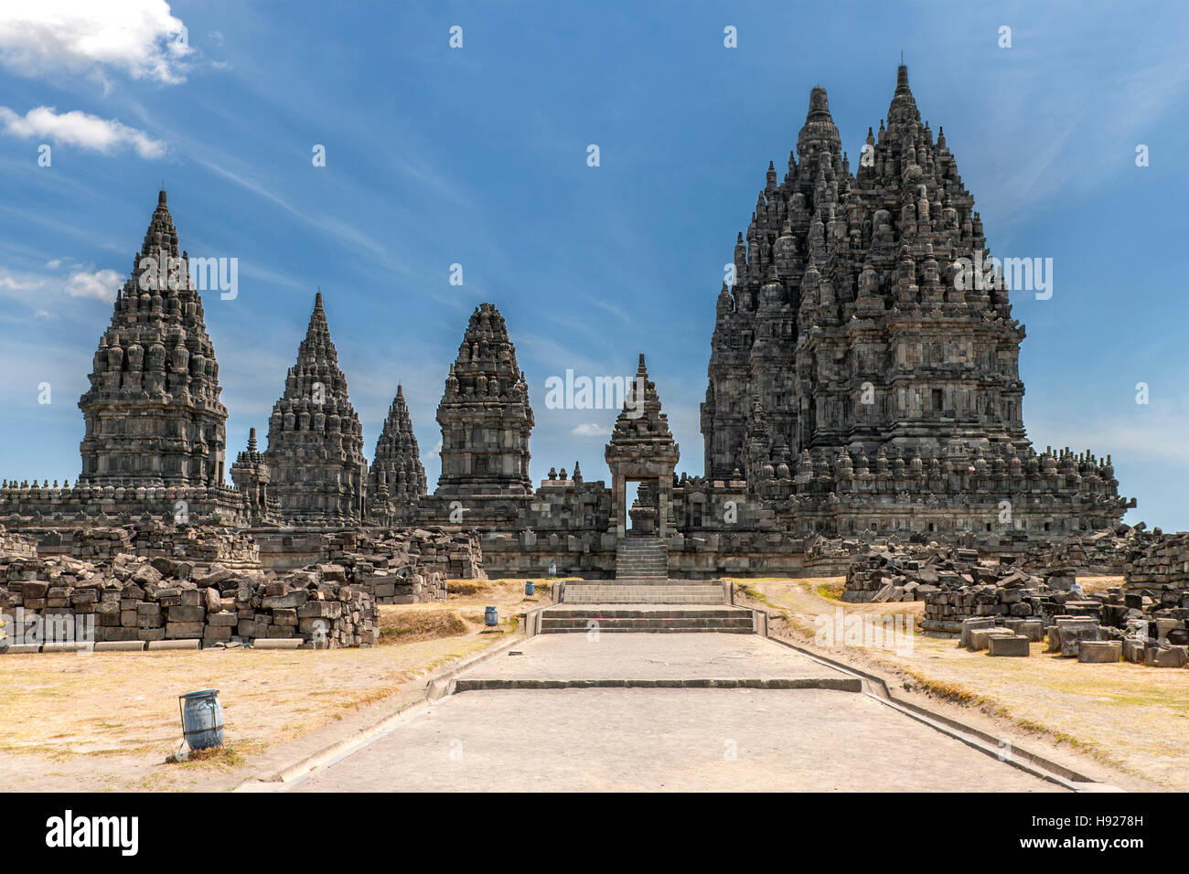 Prambanan a 9th century Hindu temple near Yogyakarta in central Java in Indonesia Stock Photo ...