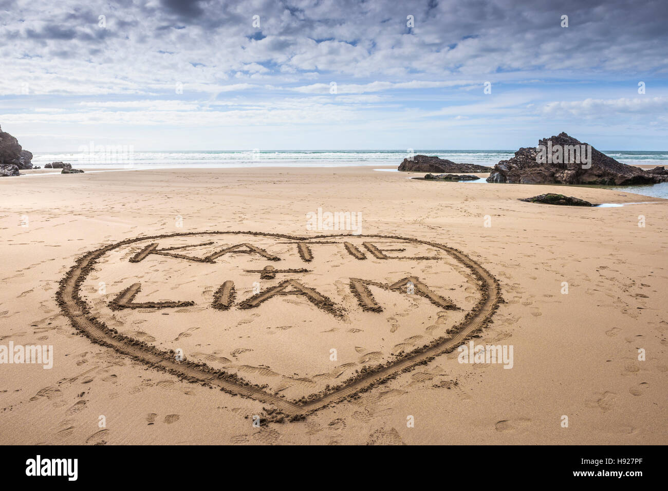 Names on sand hi-res stock photography and images - Alamy