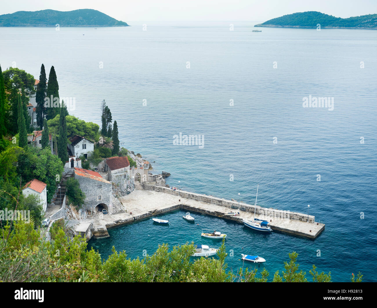 Idyllic Adriatic Coast off Trstino in Croatia Stock Photo - Alamy