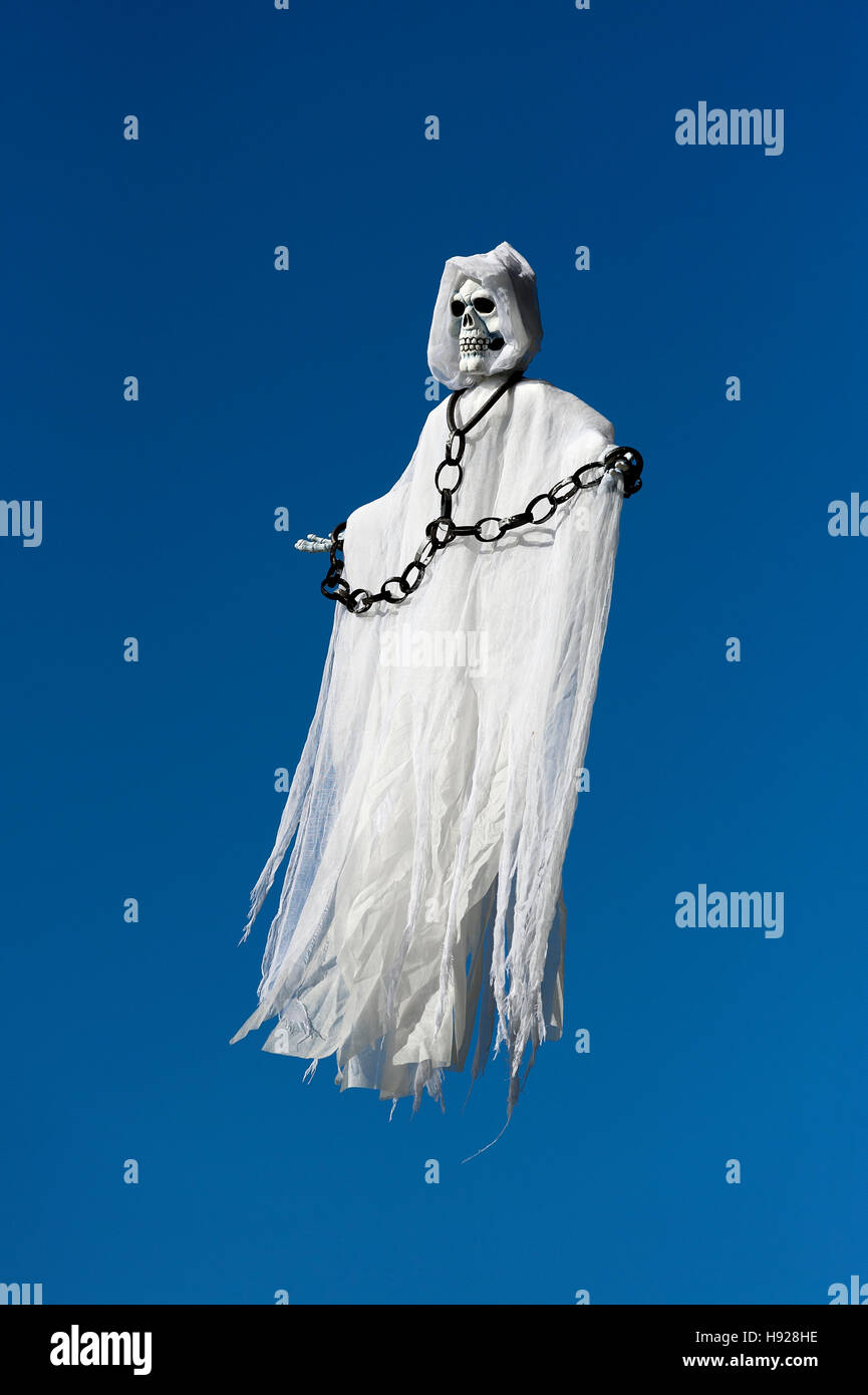 Skeleton spirit figure floating in the sky Stock Photo - Alamy