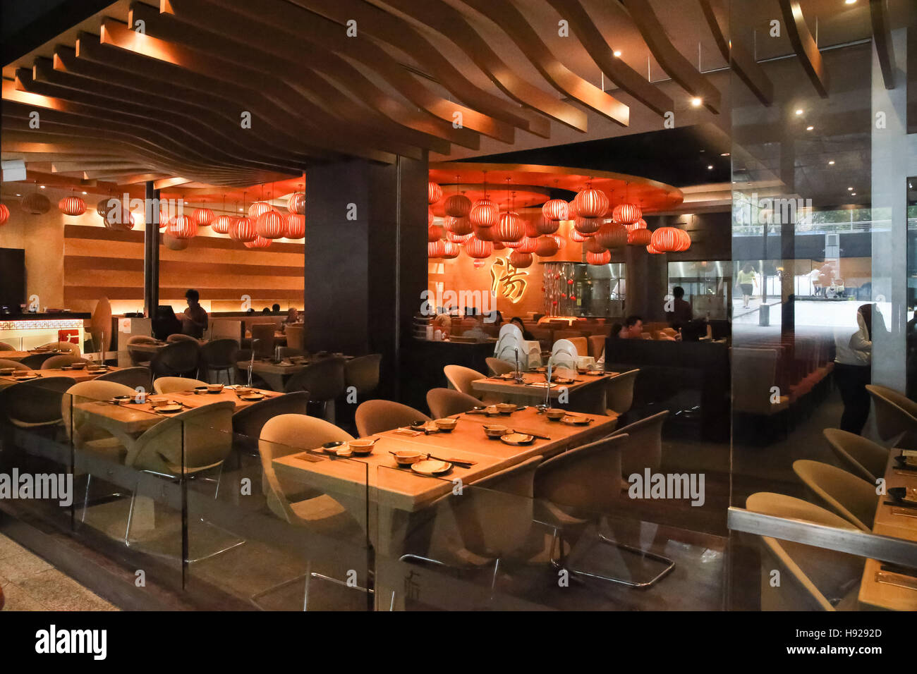 Asian cafe in the Chinese style Stock Photo - Alamy